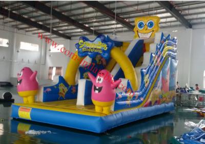 China spongebob inflatable water slide commercial inflatable slide custom slip n slide for sale