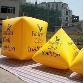 China Inflatable Swim Buoy In Cube Shape ， Marker Buoys for sale