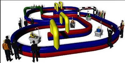 China Bathtub Race set , Inflatable race track for sale