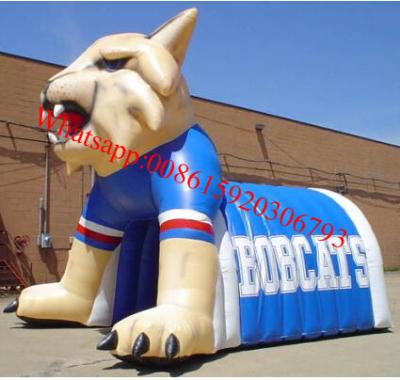China Bobcats inflatable football helmet tunnal for sale