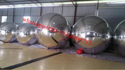 China PVC Silver Inflatable Advertising Balloons , Outdoor Stage Decoration Ball 3m for sale