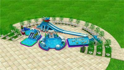 China New design giant frame pool metal frame pool inflatable water amusement park water park projects aqua park plan for sale