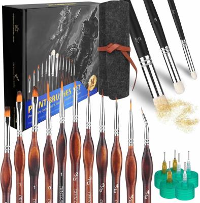 China Precision Model Paintbrush Detailing Making Painting Brush Set for Scale Models for sale
