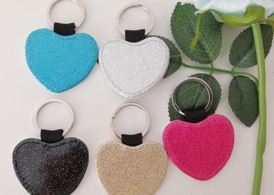 China Leather Sublimation Custom Blanks Keychain Heart Round Rectangular Shapes for sale