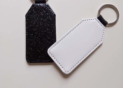 China Leather Sublimation Custom Blanks Keychain Heart Round Rectangular Shapes for sale