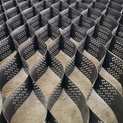 China Dimensão solicitada Garrafa estabilizadora de rede de geocell de HDPE para vias de entrada Material tradicional à venda