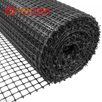 Cina Polipropilene Geo Grid Prodotti di terraforatura Biassiale 35KN Geogrid di plastica 25.4*25.4mm Maglia Dimensione 1-6m Larghezza in vendita