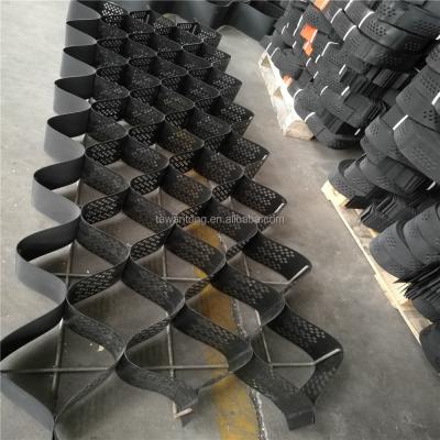 China Geo-Zell Straßennetz Kies Honighalm Kies Auffahrt Bodengitter Pflastersteiner 50 mm Höhe HDPE zu verkaufen