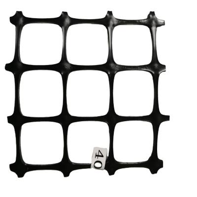 中国 道路の強化用ブラックPP・バイアキシアル・ジオグリッド4040 メッシュサイズ12.7*12.7mm 販売のため