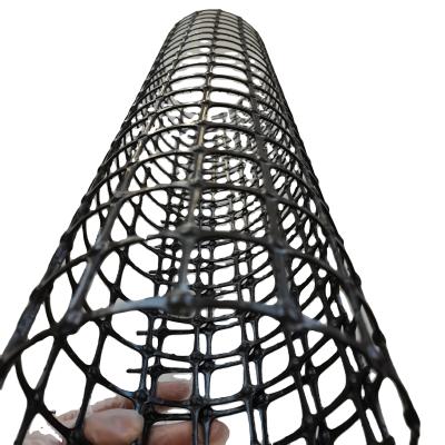 中国 道路の強化用ブラックPP・バイアキシアル・ジオグリッド4040 メッシュサイズ12.7*12.7mm 販売のため