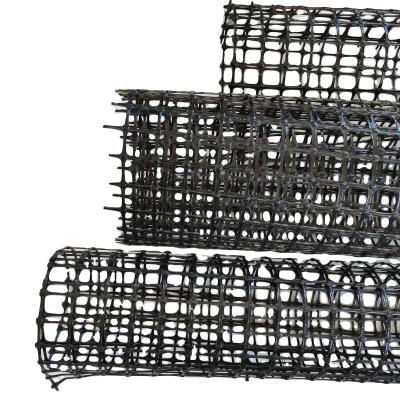 中国 道路の強化用ブラックPP・バイアキシアル・ジオグリッド4040 メッシュサイズ12.7*12.7mm 販売のため