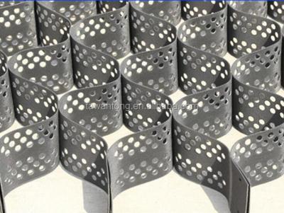 Cina Armatura del suolo di progettazione tradizionale Geogrid Materiale HDPE Geocell Ghiaia per marciapiede in vendita