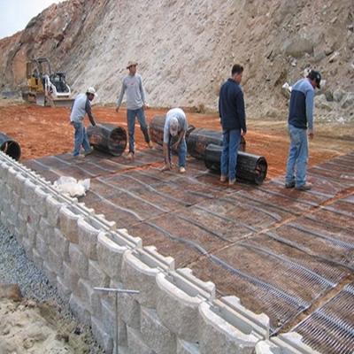 Cina 120KN HDPE Plastic Geogrid Uniaxial per la stabilizzazione geosintetica 50m Lunghezza di rotolamento in vendita