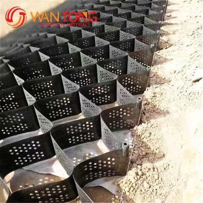 China HDPE-geocell voor wegbouw met CE-certificering ISO14001 en nog niet vervaardigd materiaal Te koop