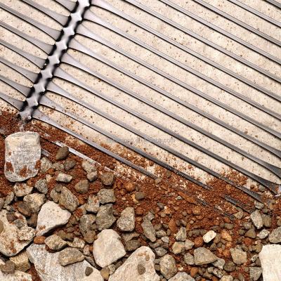 Cina Basso Nero 220kN PP HDPE geogrid uniaxiale per il rinforzo di pareti di sostegno e strade 50m in vendita