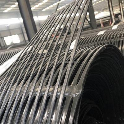 Cina Basso Nero 220kN PP HDPE geogrid uniaxiale per il rinforzo di pareti di sostegno e strade 50m in vendita