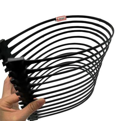 Cina Basso Nero 220kN PP HDPE geogrid uniaxiale per il rinforzo di pareti di sostegno e strade 50m in vendita