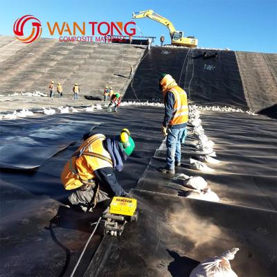 中国 HDPE PVC 0.75mm ダム プール ラインナー と 中国 デザイン スタイルの ごみ区画 の 地質膜 販売のため