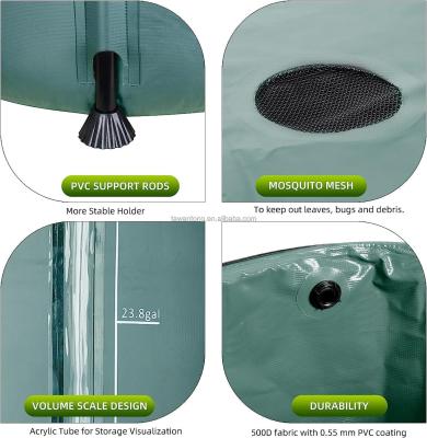 Cina Sistema di raccolta dell'acqua piovana da 500L Serbatoio di vescica d'acqua in PVC per sistema di raccolta dell'acqua in vendita