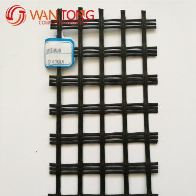 Cina 5 m di larghezza Fibra di vetro Geogrid Warp Knitting per rinforzo di sovrapposizione di asfalto CE/ISO9001 in vendita
