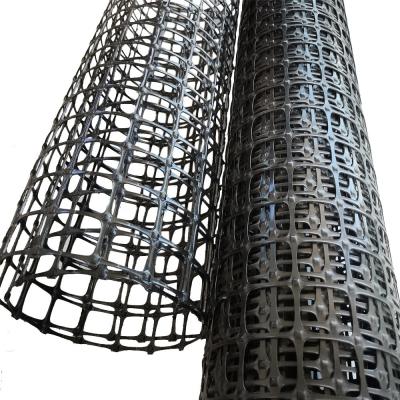 中国 15-60KN ストレンジ強度 倉庫用鉄道用PP バイアキシアルプラスチックジオグリッド 販売のため
