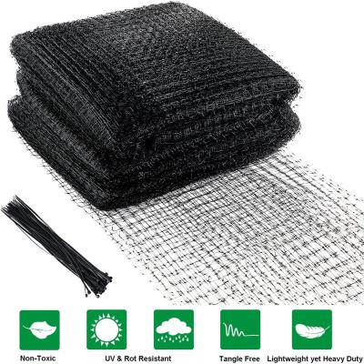 Cina 8-100GSM Netting antiuccello in plastica nera PP per recinzioni di allevamenti di polli e reti per cervi in vendita