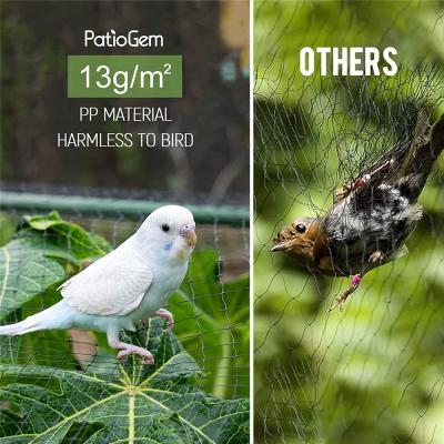 China UV-bestendige witte zwarte groene PP-plastic mesh voor het bestrijden van vogelnetten en konijnenherten Te koop