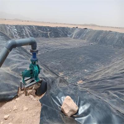 China Zwarte HDPE-geomembrane-liner 1 mm voor landbouwpoelen waterdicht 0,5 mm 0,75 mm 1,5 mm Te koop