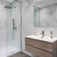 China Terrazzo Pattern Stone Pattern Wall Panel Flame Retardant Multiple Colors for sale