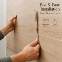 China Fast-Install 7mm PVC Wall Panels 250mm Waterproof Interlocking Interior Boards for sale