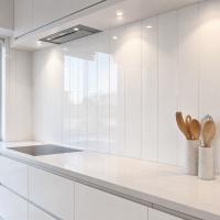 China 400mm High Gloss PVC Wall Panel White Waterproof Wall Panel for sale