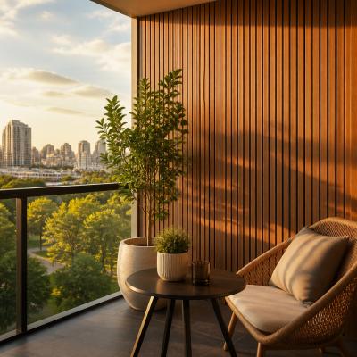China Outdoor Waterproof WPC Cladding Boards for Balcony Terrace Garden Walls for sale