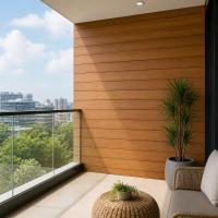 China Outdoor WPC Exterior Facade Siding Panel Waterproof Wood Plastic Wall Cladding for sale