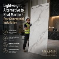 China Hotel Lobby Marble SPC Wall Panels 1.2x2.44m Easy Clean Feature Wall Cladding for sale