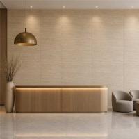 China Travertine SPC Wall Panels Beige Stone Texture Waterproof Click Lock Wall Cladding Interior for sale