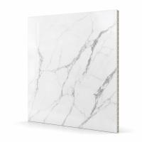 China 8mm High Gloss Stone PVC Wall Panel 400mm Wide for Hotel Lobby Column Elevator Cladding for sale
