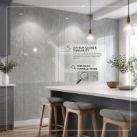 China UV Coated Marble Finish PVC Wall Panels - Scratch-Resistant Waterproof Wall Cladding for sale