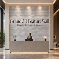 China 3D Wave Embossed PVC Wall Panels - Waterproof Decorative Feature Wall Cladding for sale