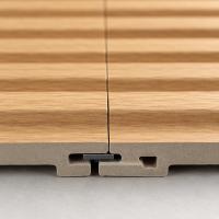 China WPC Fluted Wall Panel for Office Corridor and Lift Lobby Interior Wall Cladding for sale