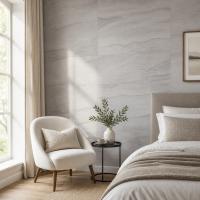 China SPC Wall Panel Stone Pattern Accent Wall Sheet Fire Retardant for Bedroom Interiors for sale