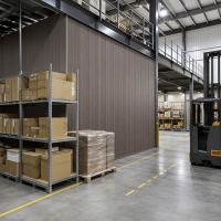 China WPC Warehouse Workshop Partition Panel 219x26mm Industrial Wall Cladding Board for sale