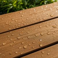 China Termite Resistant WPC Round Hole Decking Board 140x25mm Floor Panel Waterproof for sale