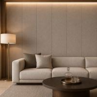 China Leather Grain Soft Touch SPC Wall Panels Waterproof Interior Cladding for sale