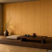 China Bamboo Texture SPC Wall Panels Waterproof Interior Wall Cladding for sale