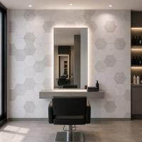 China Hexagon Mosaic Tile SPC Wall Panels Waterproof Interior Wall Cladding for sale