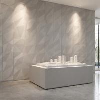 China 3D Diamond Rhombus Relief SPC Wall Panels Waterproof Interior Cladding for sale