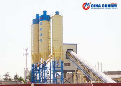 China SC100 * 350 Stationary Concrete Batching Plant 101560mm * 1000mm Flat Belt for sale
