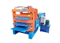 China 3 Profiles Tile Roofing Three Layer Roll Forming Machine IBR Sheet for sale