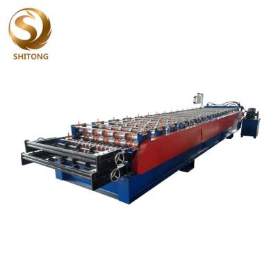 China Corrugated And Trapezoid Roofing Tile Roll Forming Machine Width 840mm 836mm for sale