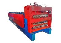 China Cold PPGI Three Layer Roll Forming Machine In Roofing Sheet Wall Panel Glazed Tile for sale